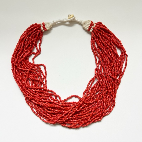 Jewelry | Lovely Southwestern Italian Red Coral Bead Torsade Necklace ...